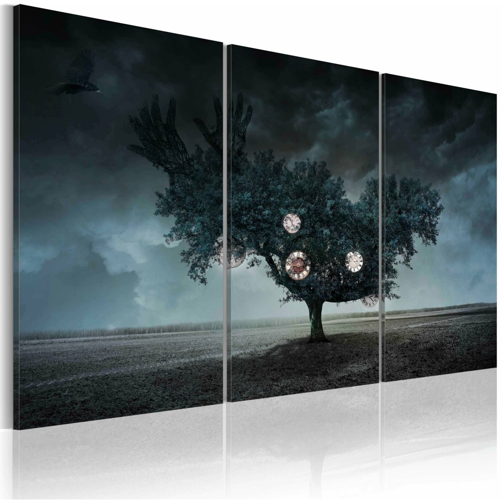 Déco murale envoûtante - Triptyque Arbre Mystique chez Artgeist