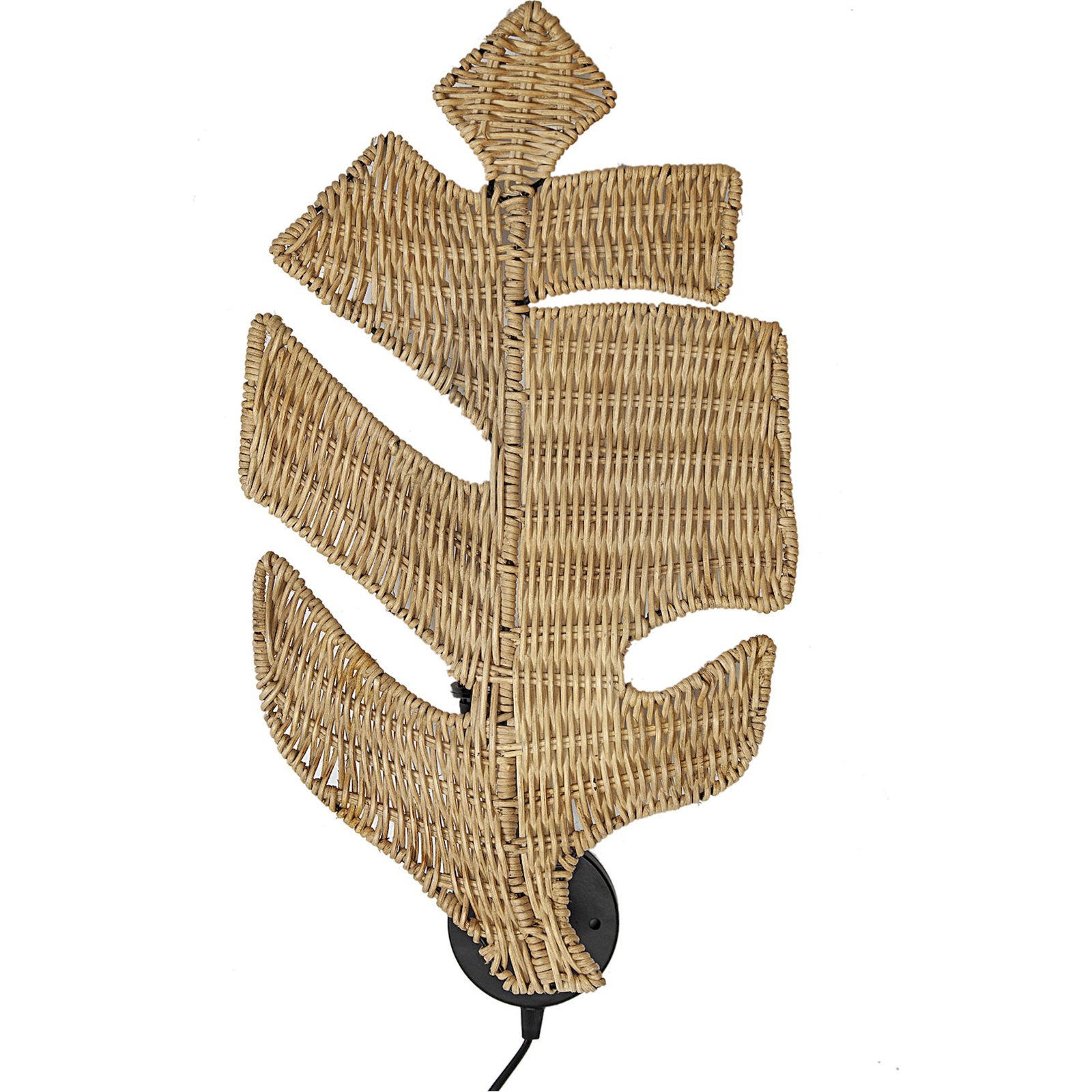 Applique murale feuille en rotin naturel pour une déco chaleureuse iluin